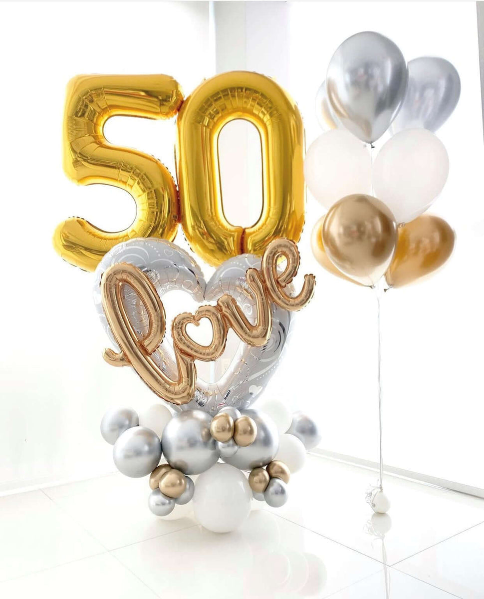 Golden Anniversary - Balloons Surprise Delivery